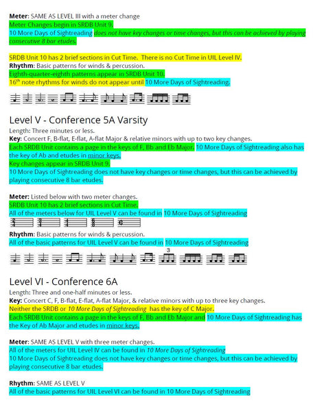 Sight-Reading Drills for Band – MRNS Music