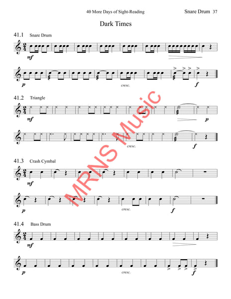 40 More Days of Sight-Reading for Snare Drum – MRNS Music